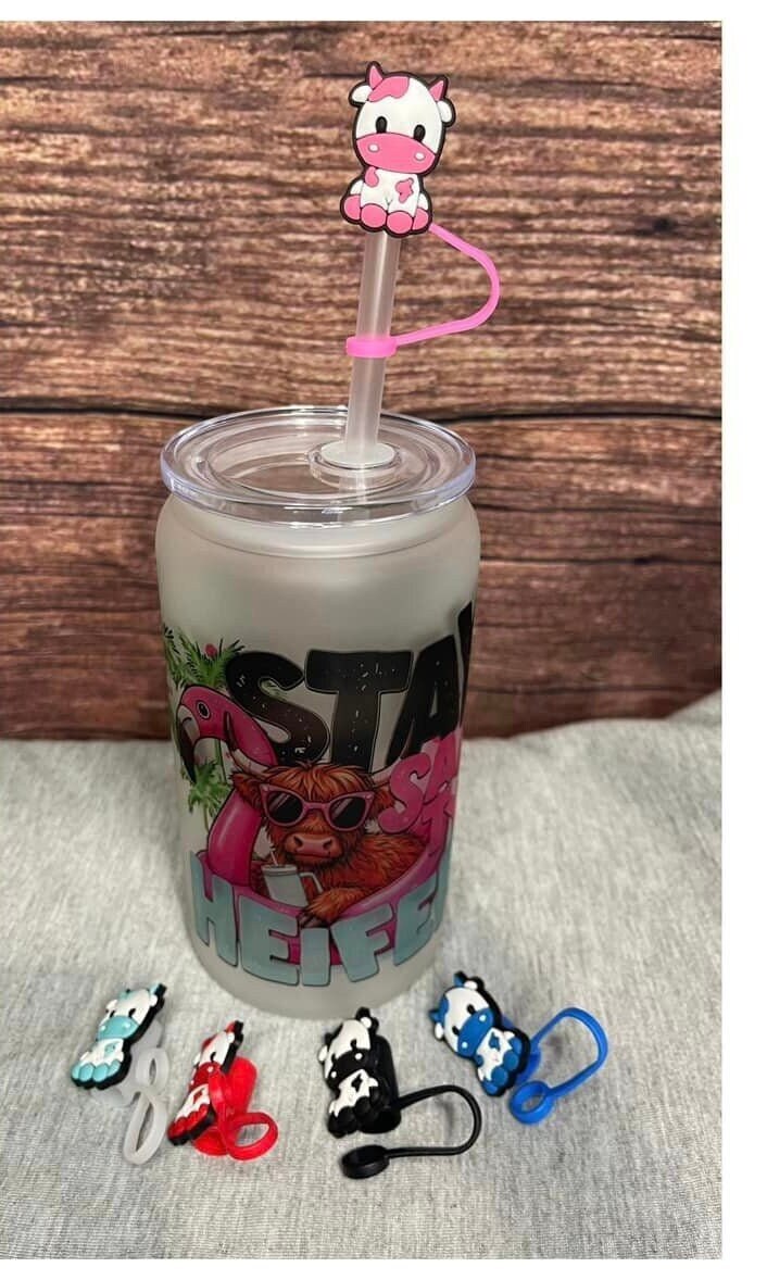 Cow Straw Topper, Cow Straw Accessories, Straw Covers, Straw Charms ...