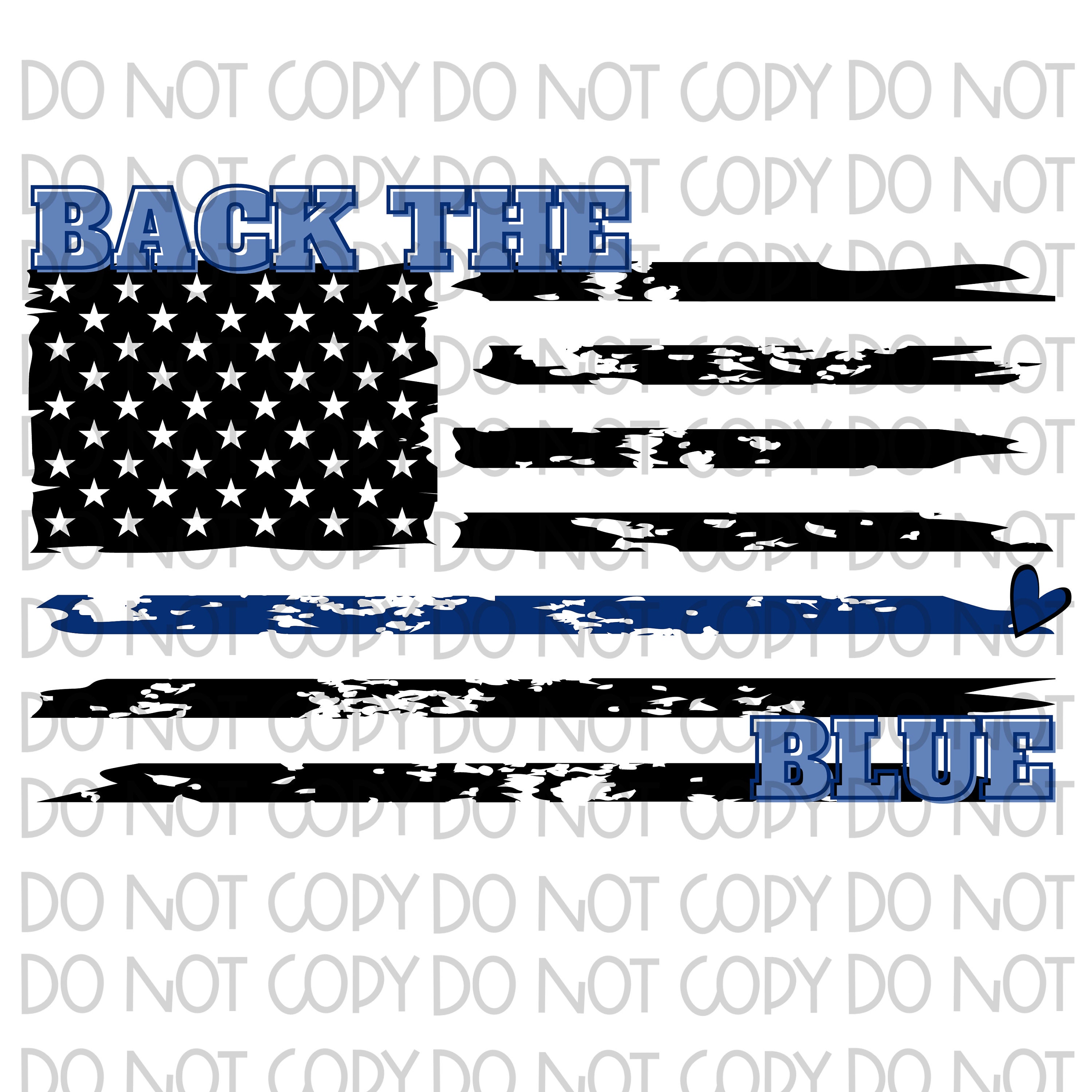Back the Blue PNG, Thin Blue Line Png - Etsy