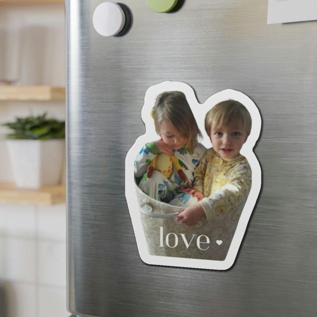 Kids Photo Love Die-cut Magnets, Custom Personalized Refrigerator ...