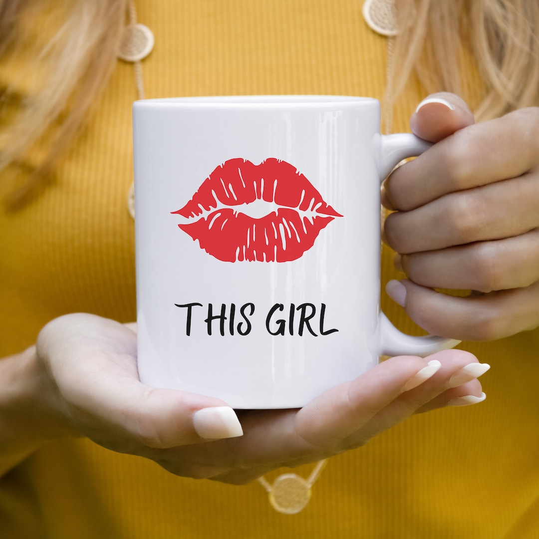 Red Lips Custom Mug Gift for Her Lips Mug Funny Gift for Wife Mug Red ...