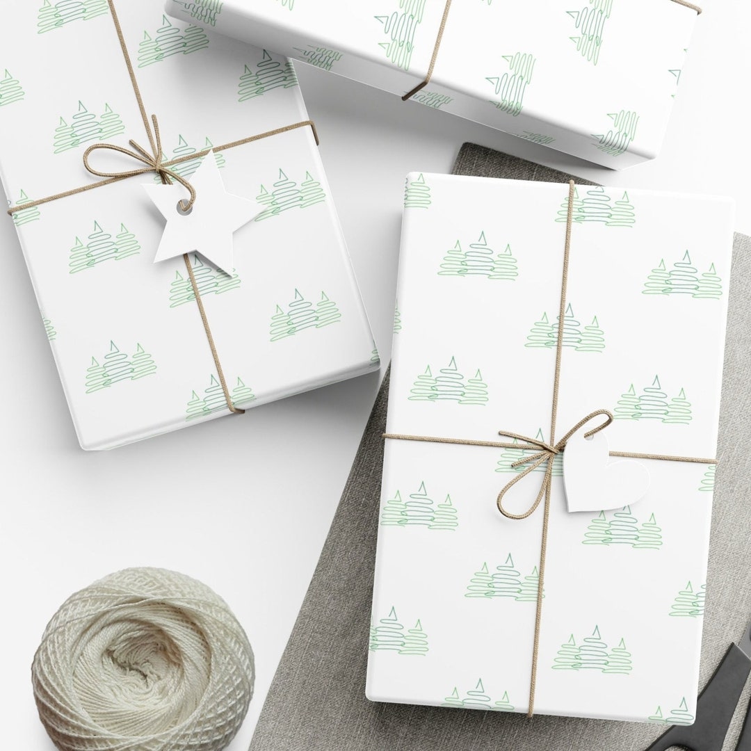 Specialty Christmas Tree Gift Wrap Paper Premium Christmas Wrapping ...