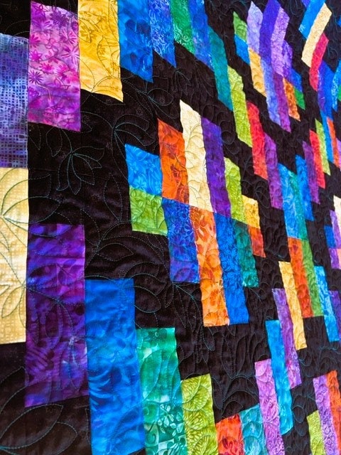 Bonfire Quilt Made With Beautiful Jason Yenter Prism Rainbow Fabric ...