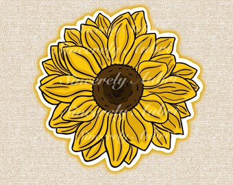 Sunflower Stickers Journal and Planner Stickers Sunflowers - Etsy