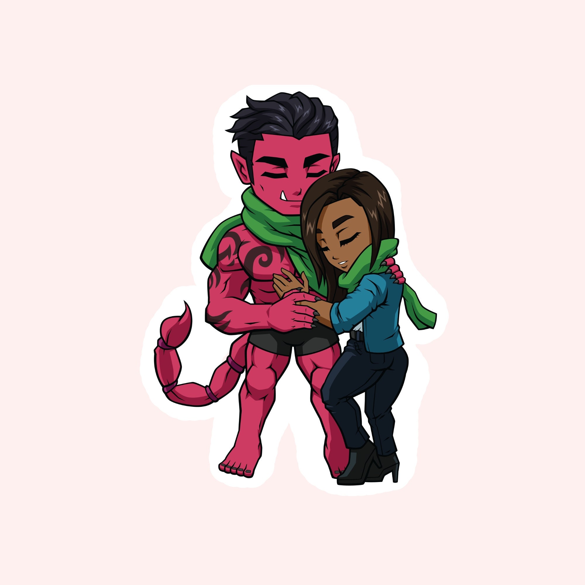Chibi Sticker of Penny and Kol - Etsy