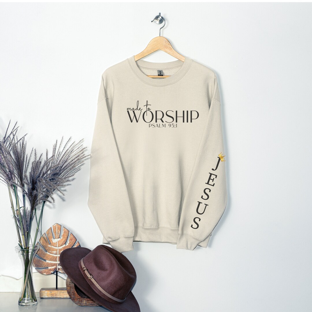 Made to Worship Sweatshirt, Trendy Christian Shirt, Women's Religious ...