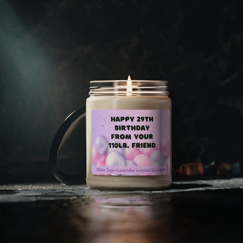 Happy 29th Birthday From Your 110lb Friend Scented 9oz Candle Gift for ...