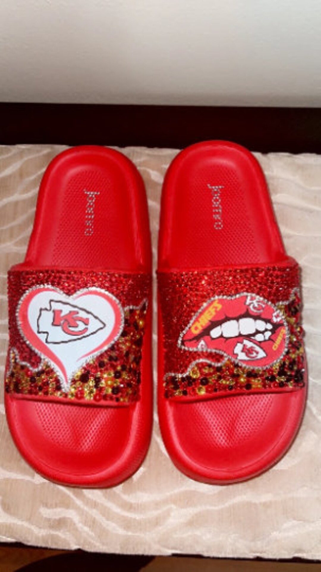Kansas City Chiefs Custom Sandals 8.5 Ready to Ship - Etsy