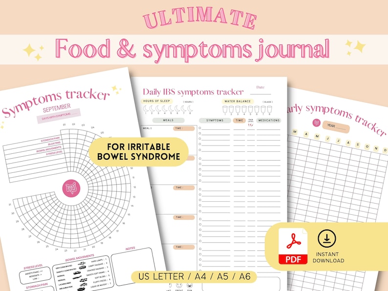 IBS Symptom Tracker, Ibs Food Journal, Food Sensitivity Tracker ...