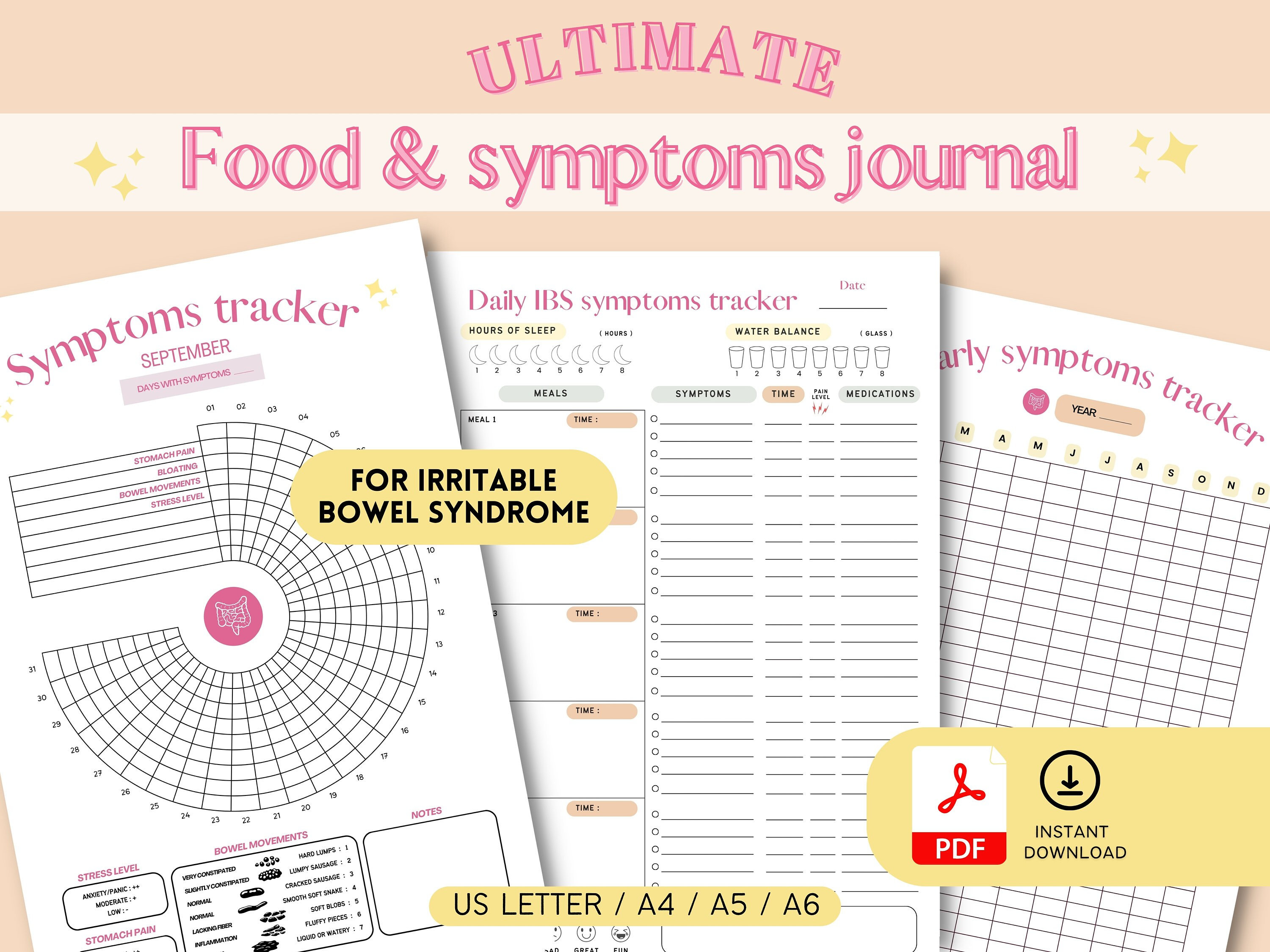 IBS Symptom Tracker, Ibs Food Journal, Food Sensitivity Tracker ...