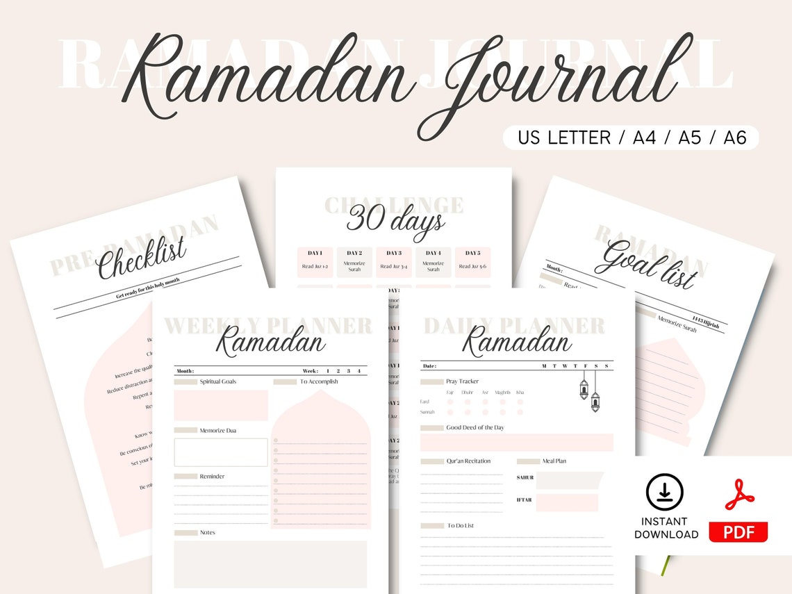 Printable Ramadan Planner 2023 Eid Mubarak Muslim Planner - Etsy