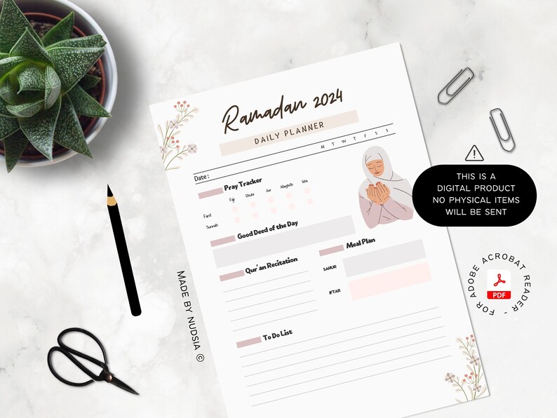 Printable Ramadan Planner 2024, Ramadan Calendar 2024 With Quran ...