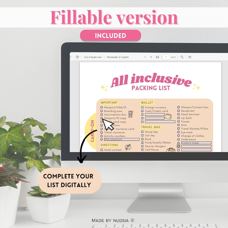 All Inclusive Packing List, Printable Travel Checklist Template PDF ...