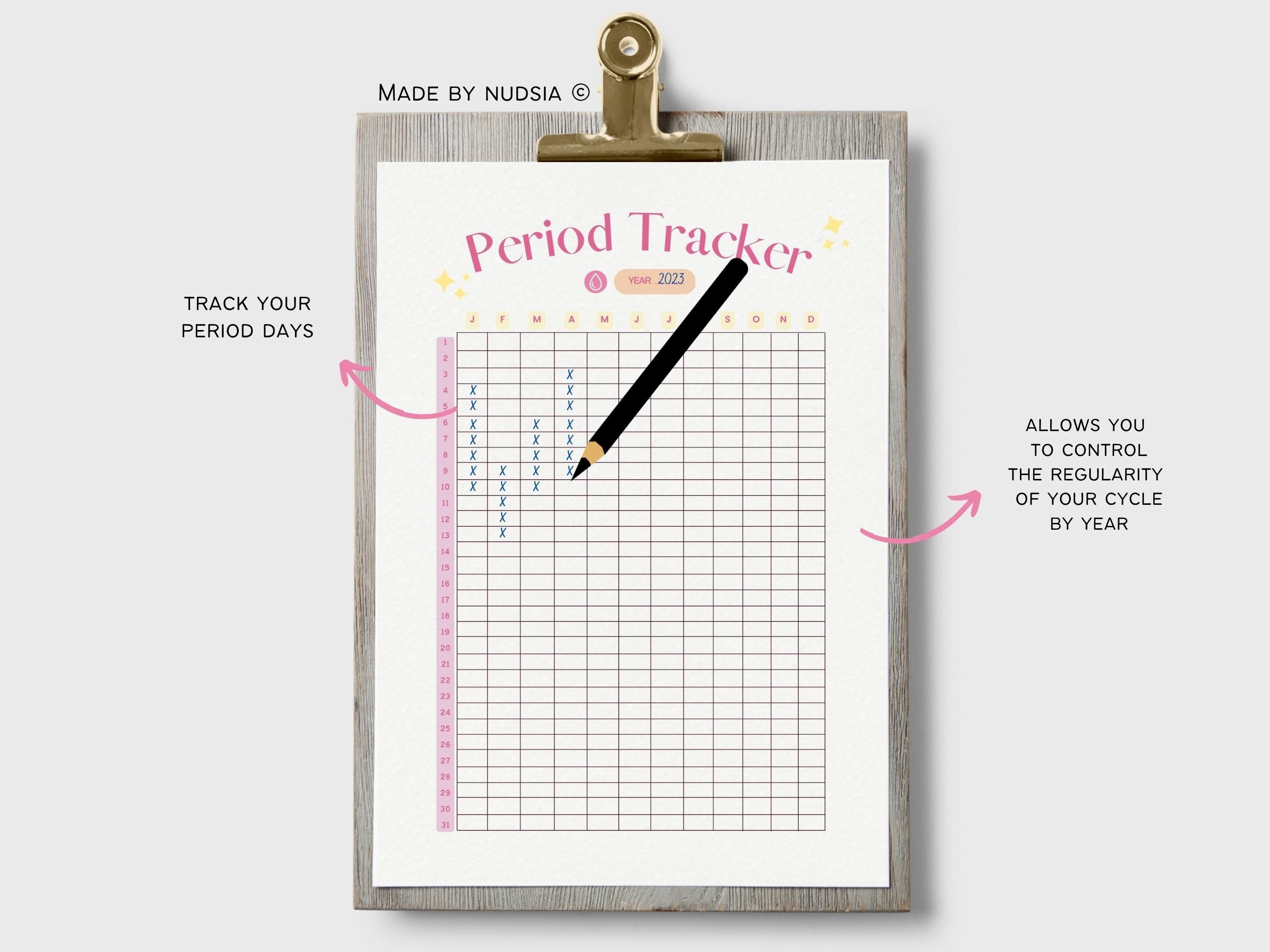 Monthly Period Tracker PDF Menstrual Cycle Tracker Menstrual - Etsy