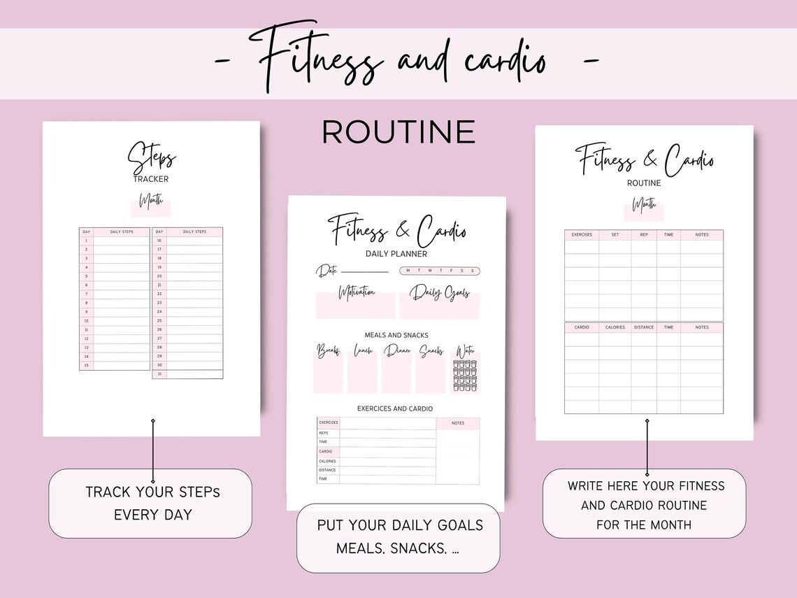 Printable Weight Loss Tracker, Weight Loss Chart, Fitness Planner, Body ...