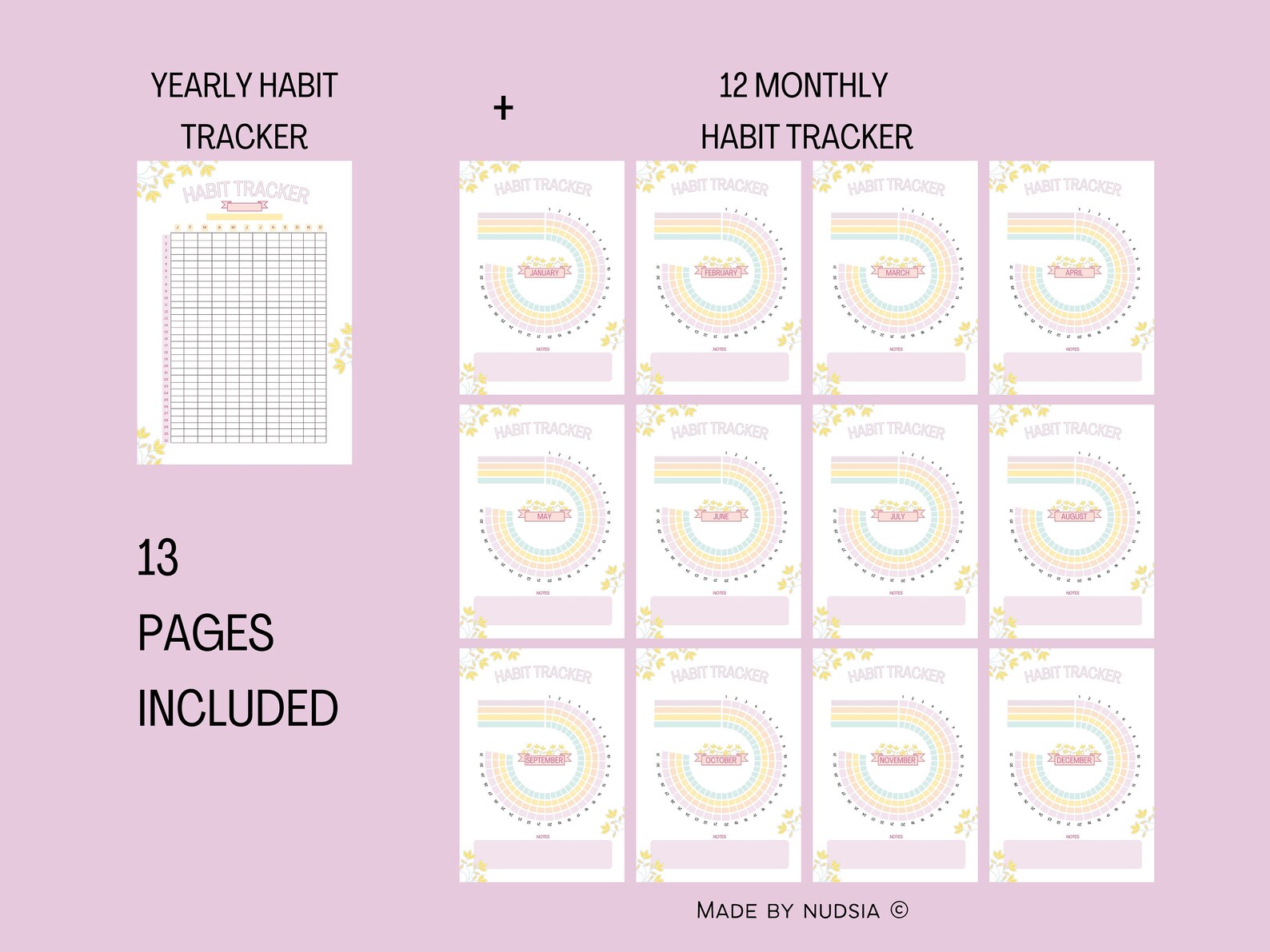 Monthly Habit Tracker Printable, Daily Routine Day Tracker, Daily Habit ...