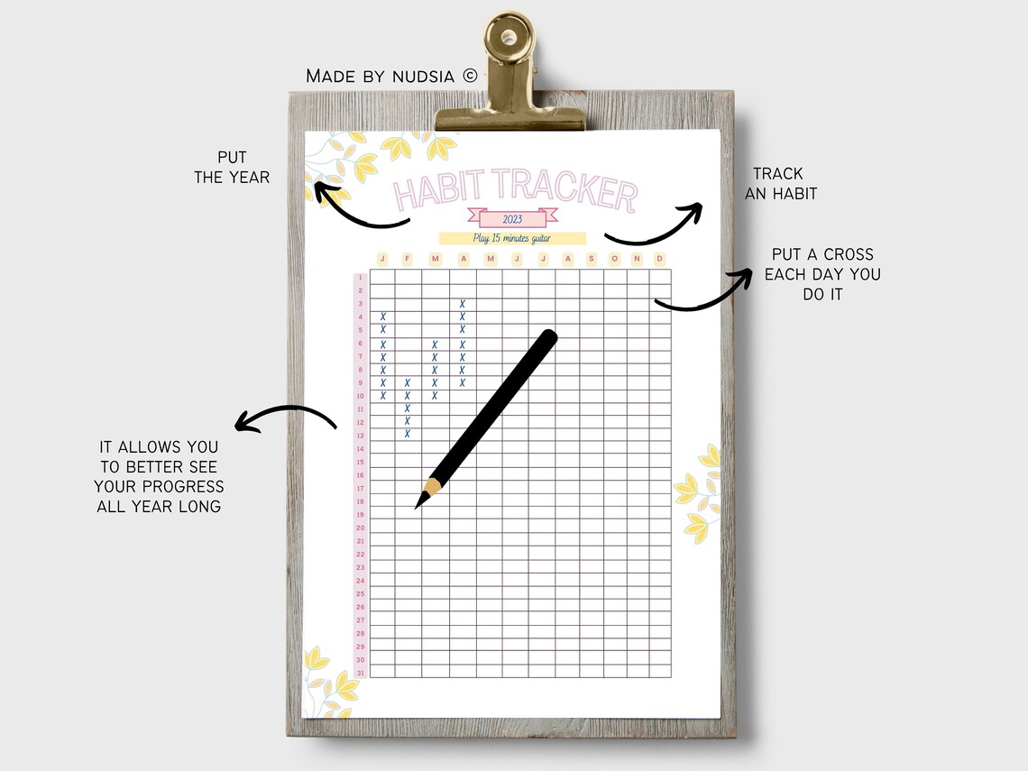 Monthly Habit Tracker Printable, Daily Routine Day Tracker, Daily Habit ...