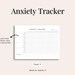 Monthly Anxiety Tracker, Depression Symptom Tracker, Mental Health and ...