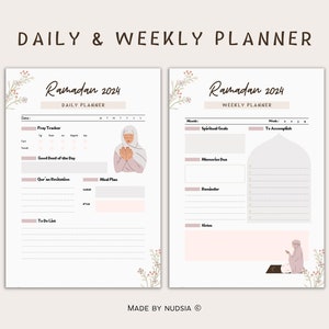 Printable Ramadan Planner 2024, Ramadan Calendar 2024 With Quran ...
