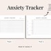 Monthly Anxiety Tracker, Depression Symptom Tracker, Mental Health and ...