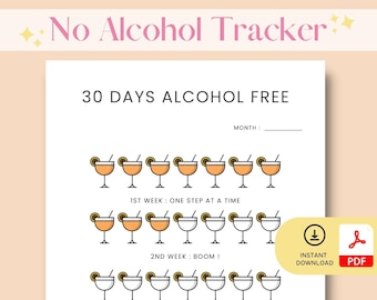 Printable Dry January Countdown Tracker No Alcohol Challenge - Etsy