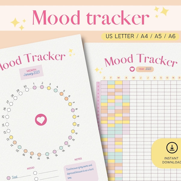 Weekly Mood Tracker - Etsy