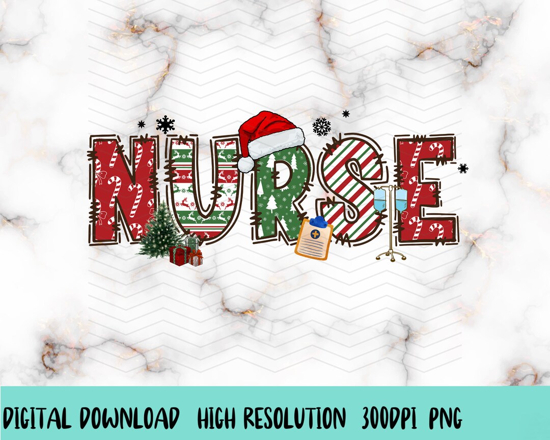 Nurse Christmas Png, Christmas Nurse Png, Holiday Nurse Png, Christmas ...