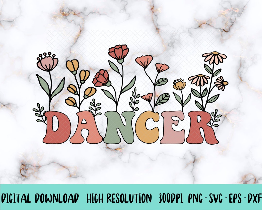 Flower Dancer Svg Png, Dancer Png, Dancer Svg, Retro Dance Mama Svg ...