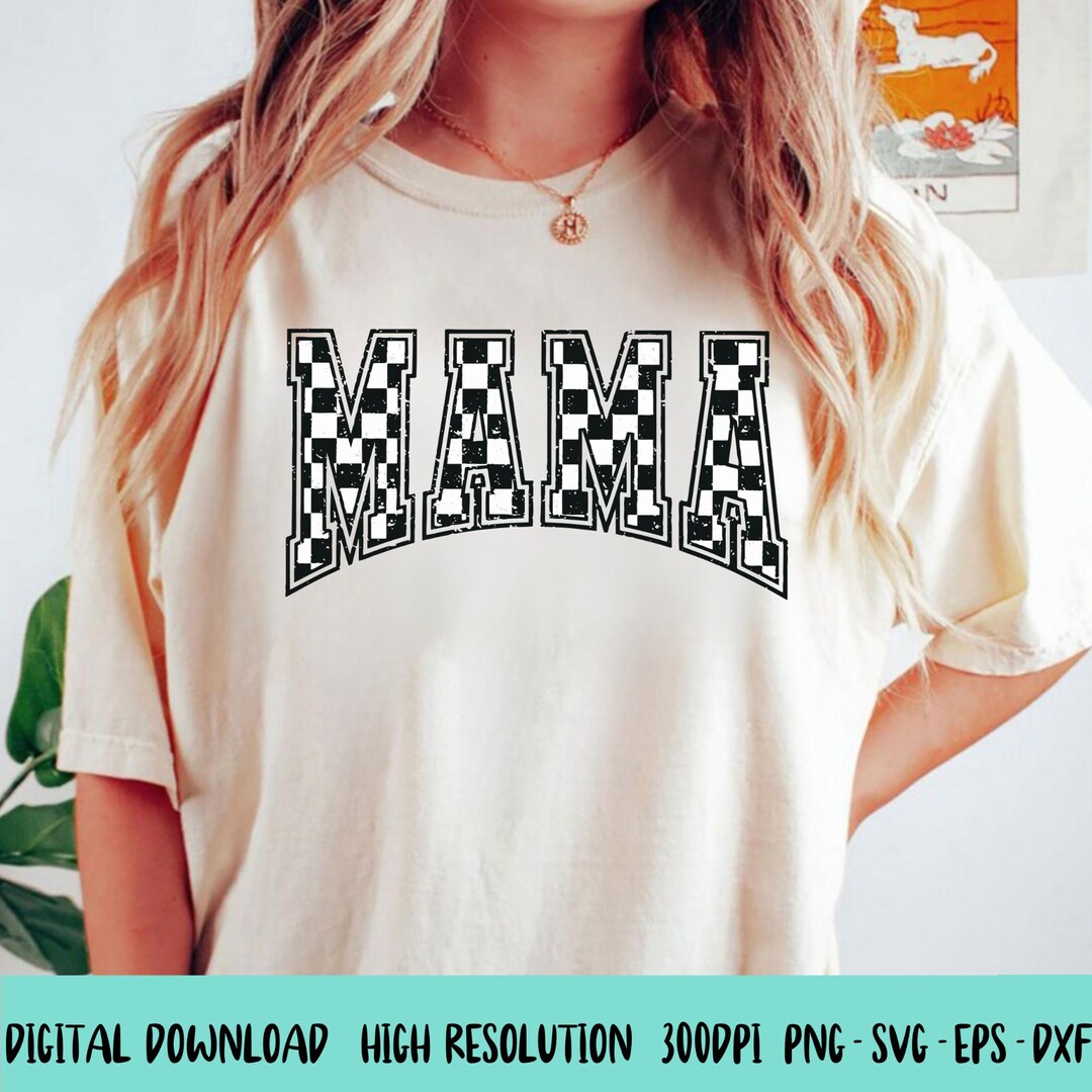 Checkered Mama Png, Mother's Day Gift, Vintage Checkered Mama Svg ...