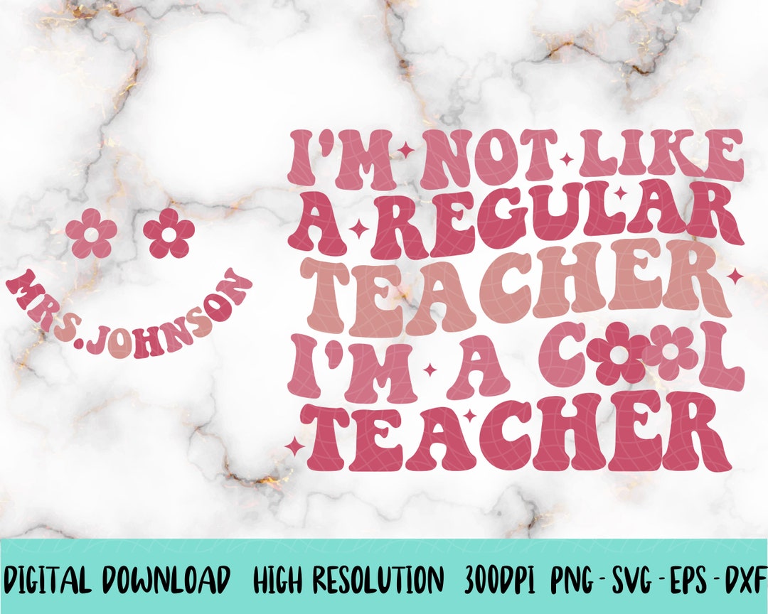 Cool Teacher Club SVG, I'm a Cool Teacher Svg, Custom Teacher Shirt ...