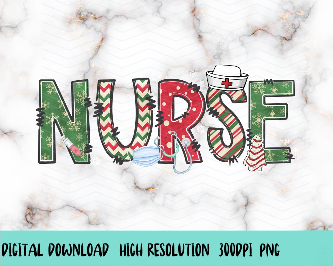 Nurse Christmas Png, Christmas Nurse Png, Holiday Nurse Png, Christmas ...