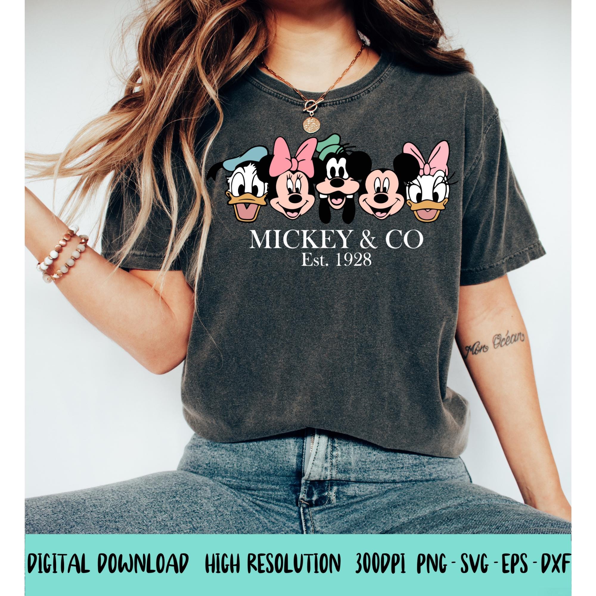 Retro Mickey and Co Png, Mickey and Friends Svg, Retro Mickey & Company ...