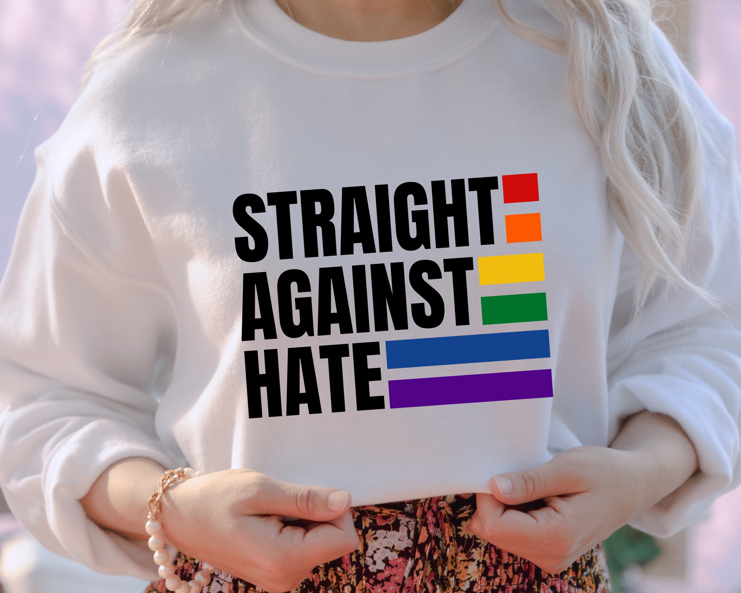 Straight Against Hate Svg Gay Pride Png LGBTQ Svg Straight - Etsy