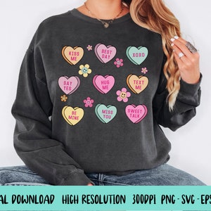 Be Mine Svg, Conversation Hearts Png, XOXO Svg, Conversation Hearts Svg ...