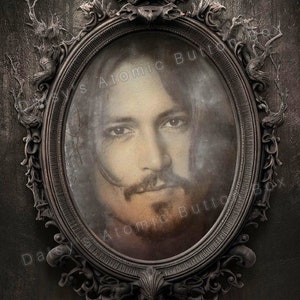 Johnny Depp SET of 4 Gothic Ornate Oval Frame Prints / 8.25x10.75 ...