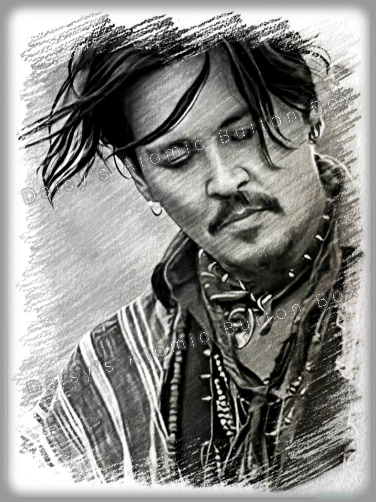 Johnny Depp SET of 4 Black & White Prints / 8.25x10.75" Ready to Frame ...