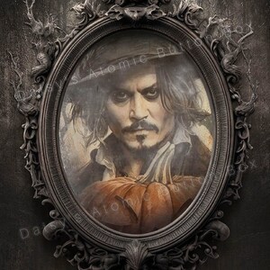 Johnny Depp SET of 4 Gothic Ornate Oval Frame Prints / 8.25x10.75 ...