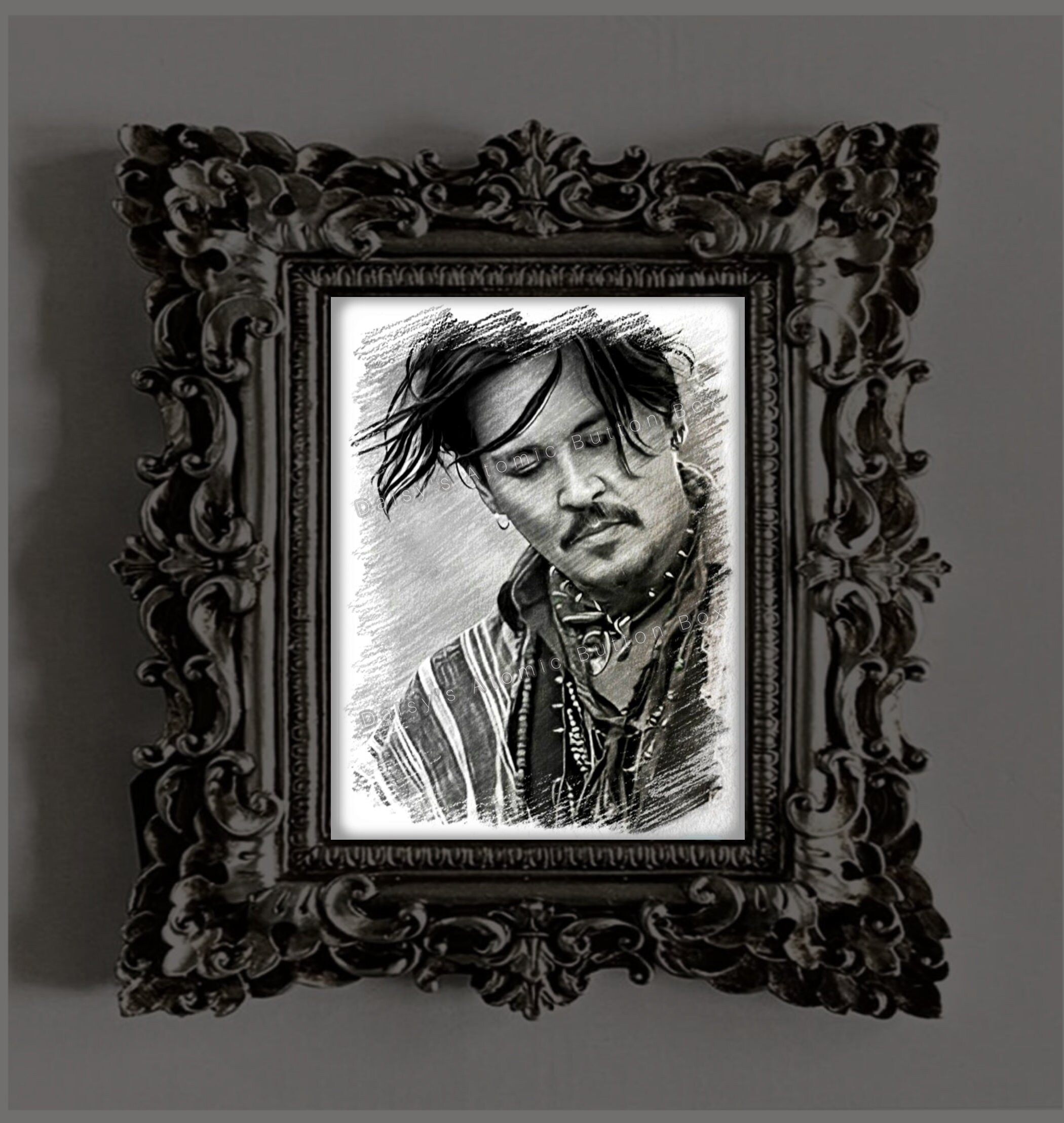 Johnny Depp SET of 4 Black & White Prints / 8.25x10.75" Ready to Frame ...