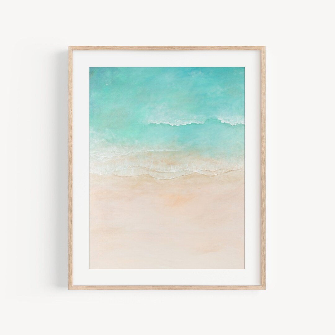 Calm Ocean Waves Wall Art Print Abstract Water Waves Print Beach Wall ...