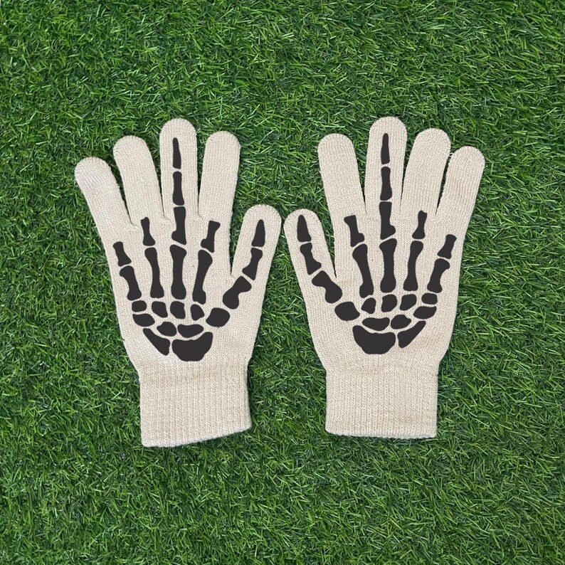 Skeleton Middle Finger Gloves - Etsy