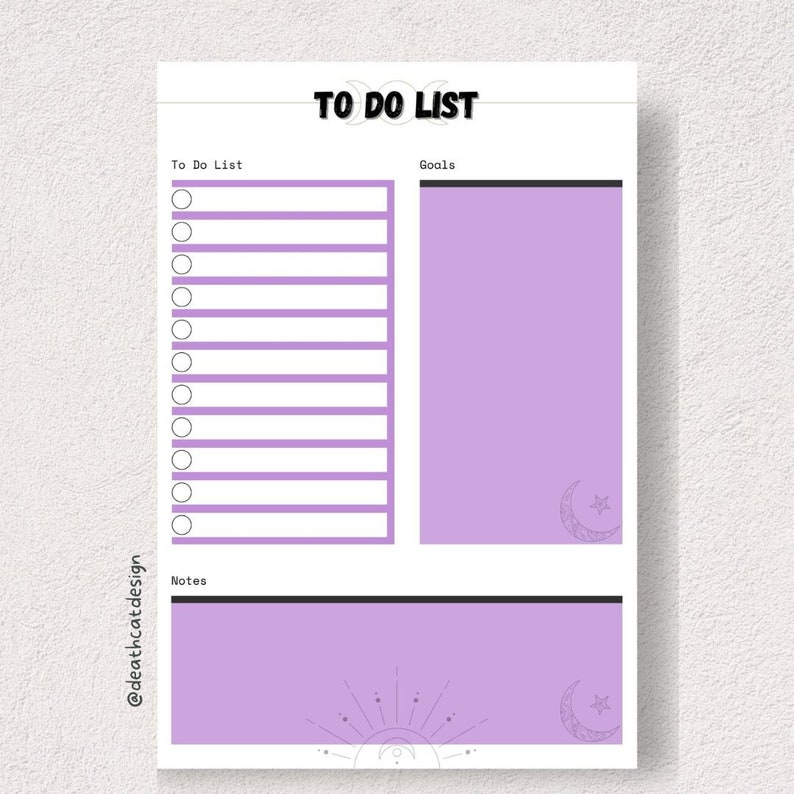 To-do List Planner Printable PDF Planner Celestial To-do List Planner 3 ...