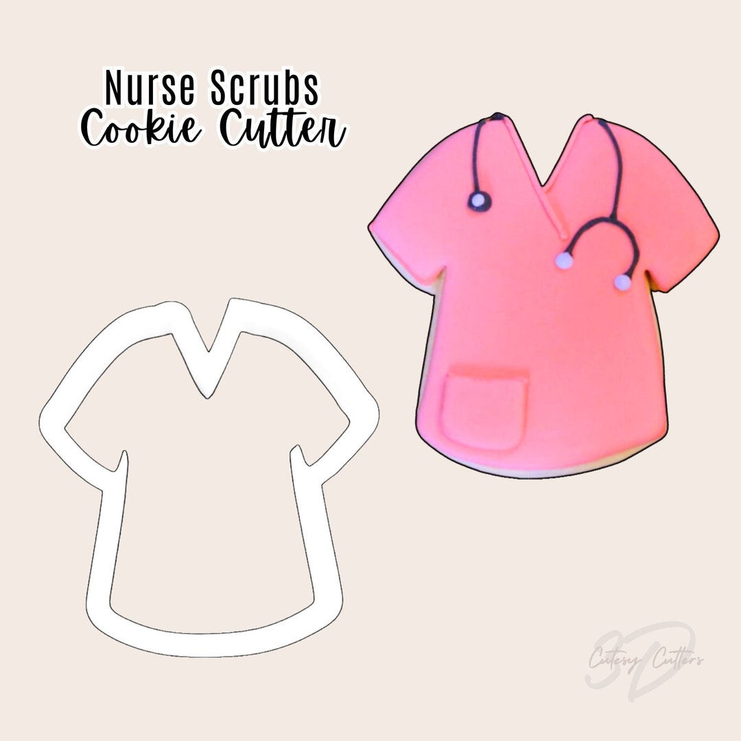 Nurse/ Scrubs Cookie Cutter - Etsy
