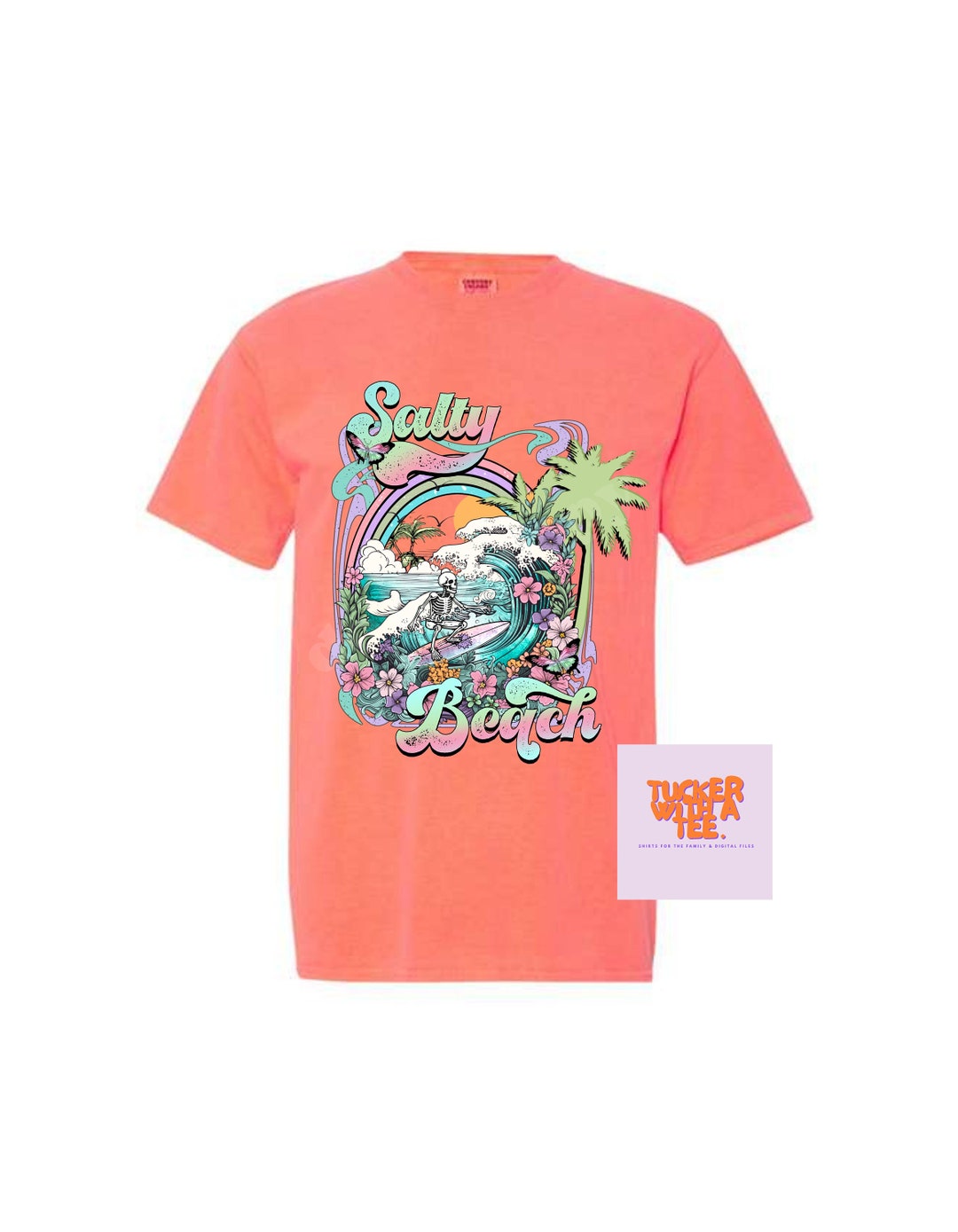 Salty Beach Shirt, Salty Beach Tee, Salty Beach, Neon Beach Tee, Neon ...