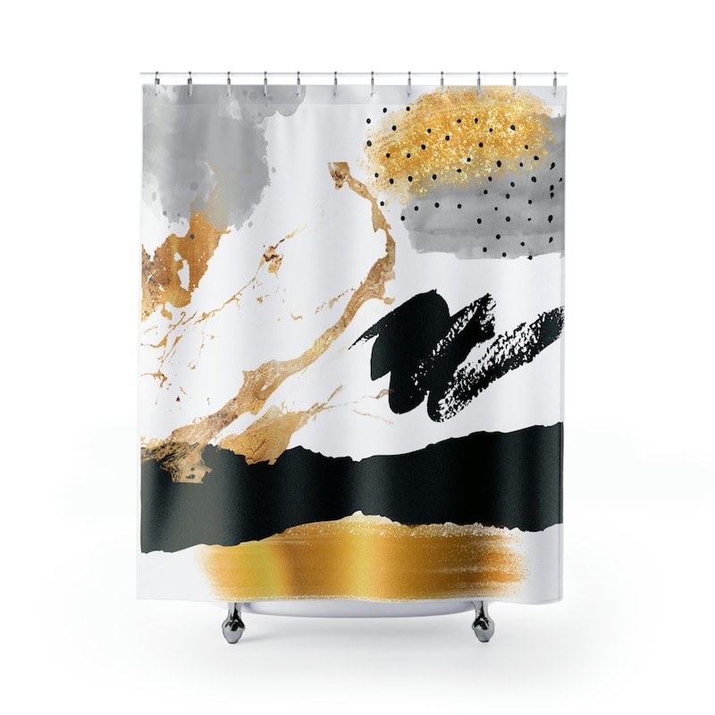 Gold Shower Curtain - Etsy