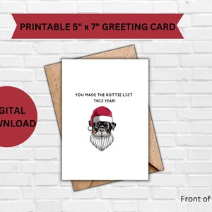 Printable Card Funny Dog Christmas Cards Digital Cards - Etsy