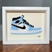 Handmade Felt Sneaker Art - J1 Black Toe - Framed Sneaker Wall Art ...