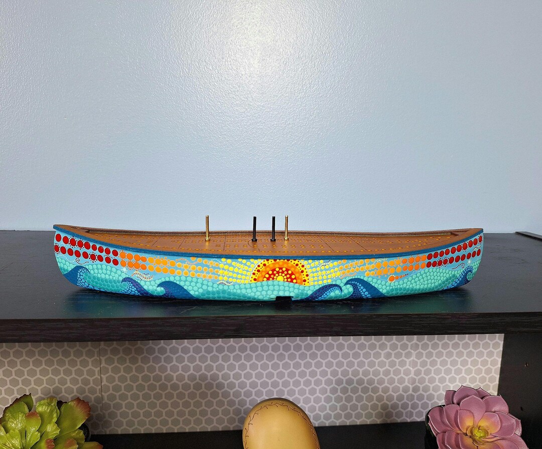 Cribbage Board With Sunset Over Ocean, Unique Boat Cribbage Board - Etsy