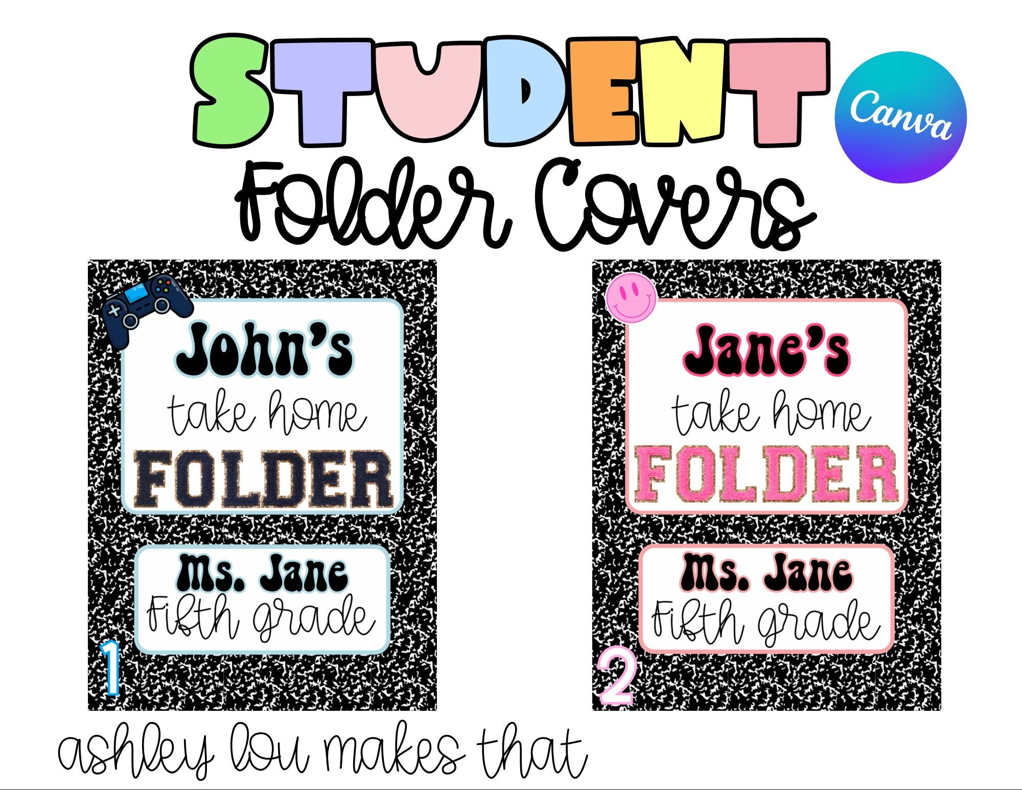 Editable Take Home Folders Retro Take Home Folders Classroom Decor ...