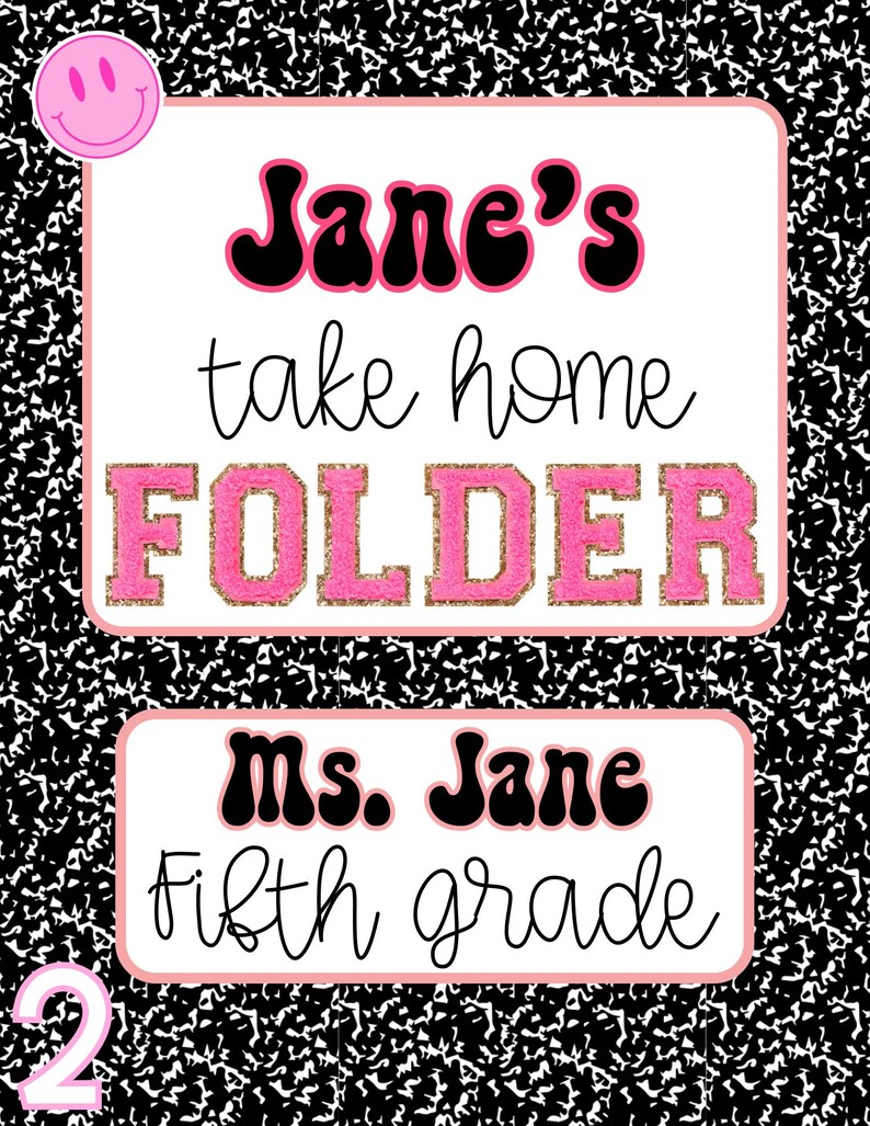 Editable Take Home Folders Retro Take Home Folders Classroom Decor ...