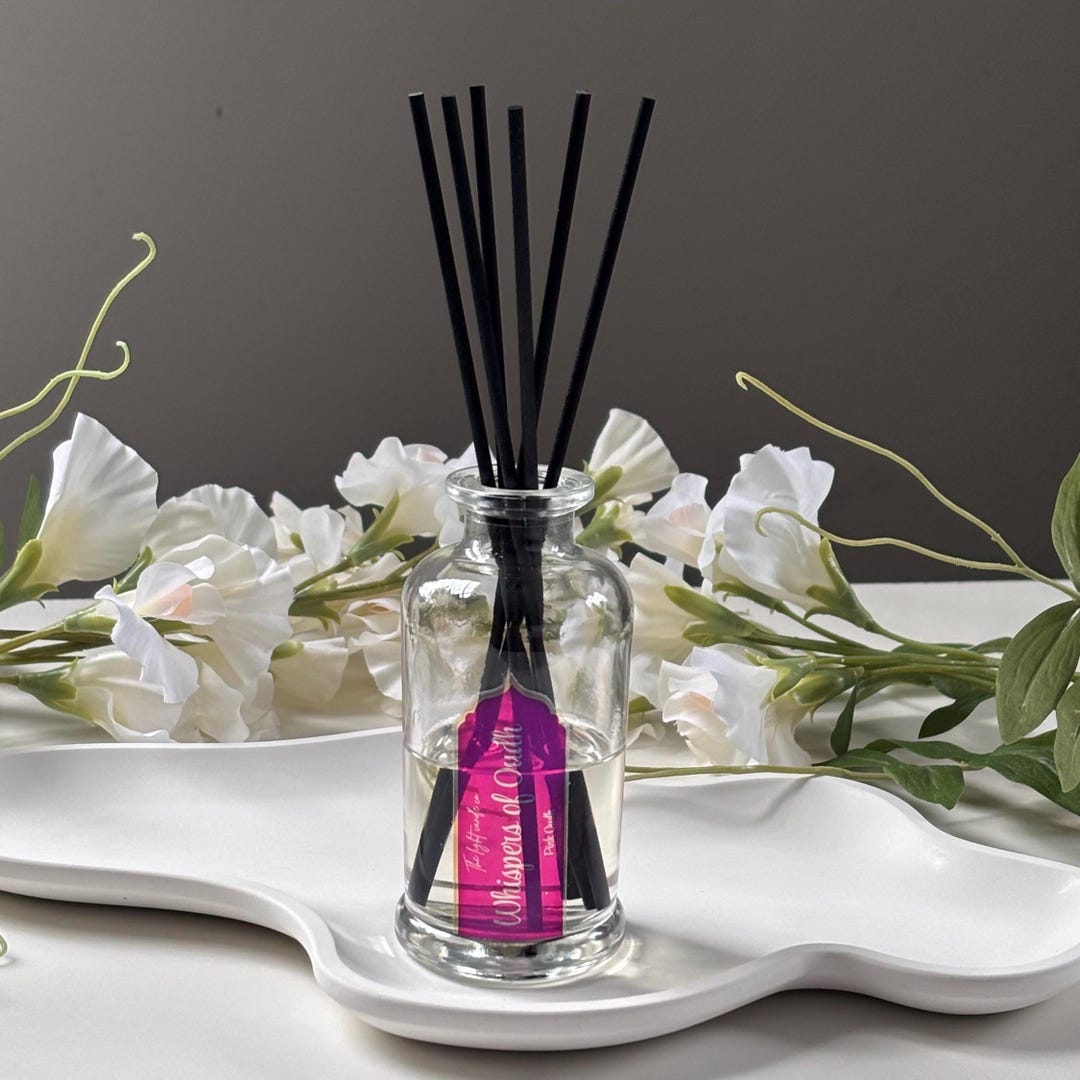Luxury Oud Reed Diffuser, Pink Oud Reed Diffuser, Whispers of Oudh ...