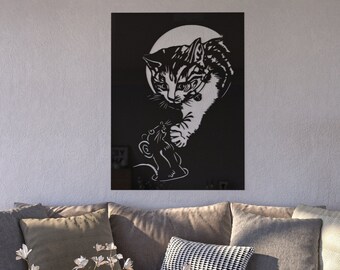 Cnc Metal Art Cat - Etsy